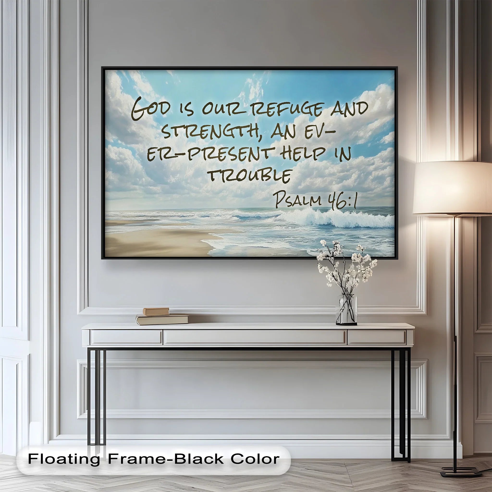 Psalm 46:1 Christian Art – Refuge & Strength Bible Verse Wall Decor ...
