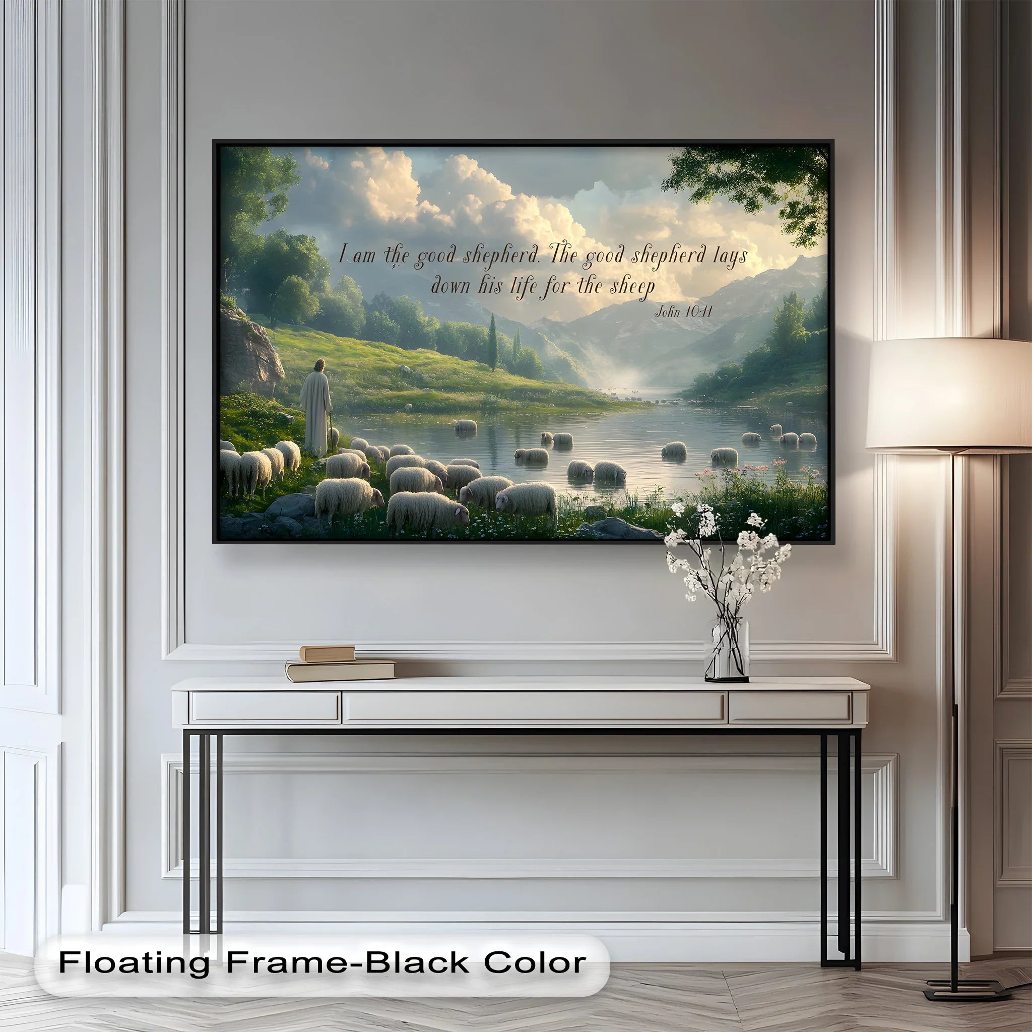 John 10:11 Bible Verse Art – Christian Shepherd Painting & Decor ...