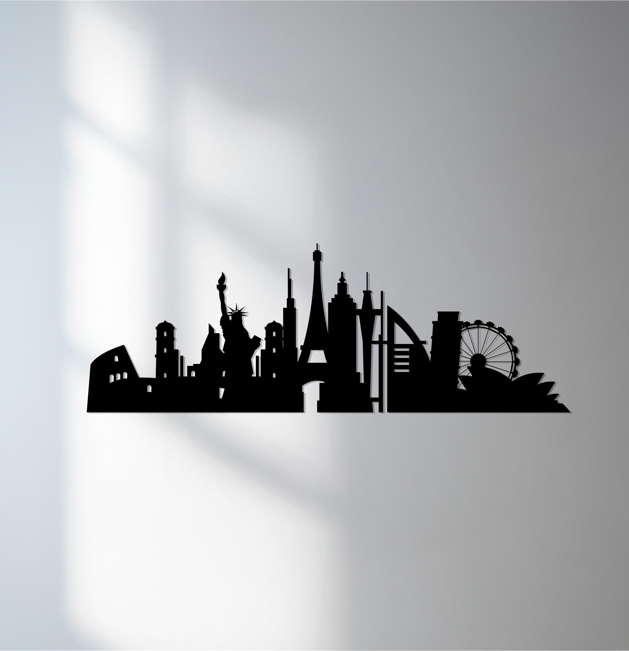 Global Landmarks Skyline Metal Wall Art – MyPhotoStation