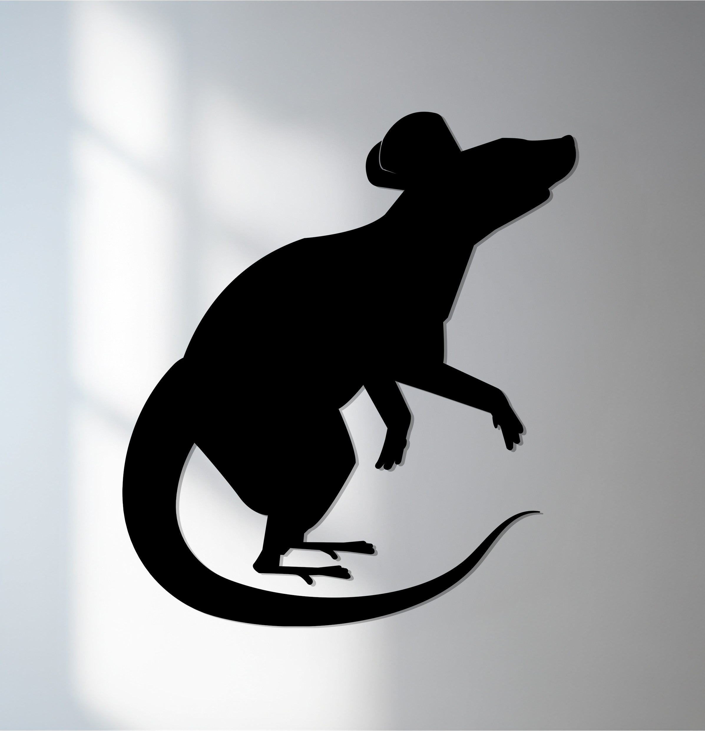 Rat Metal Wall Art – Modern Animal Silhouette Décor – MyPhotoStation