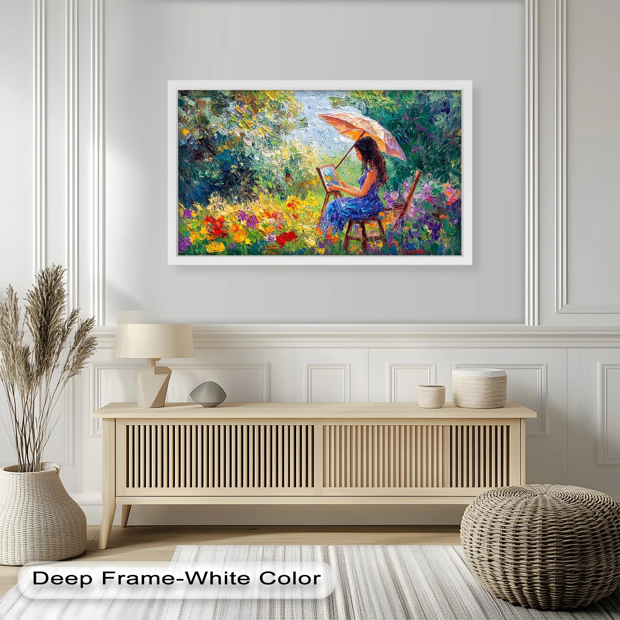 Colorful Garden Scene – Impressionist Oil Painting – MyPhotoStation