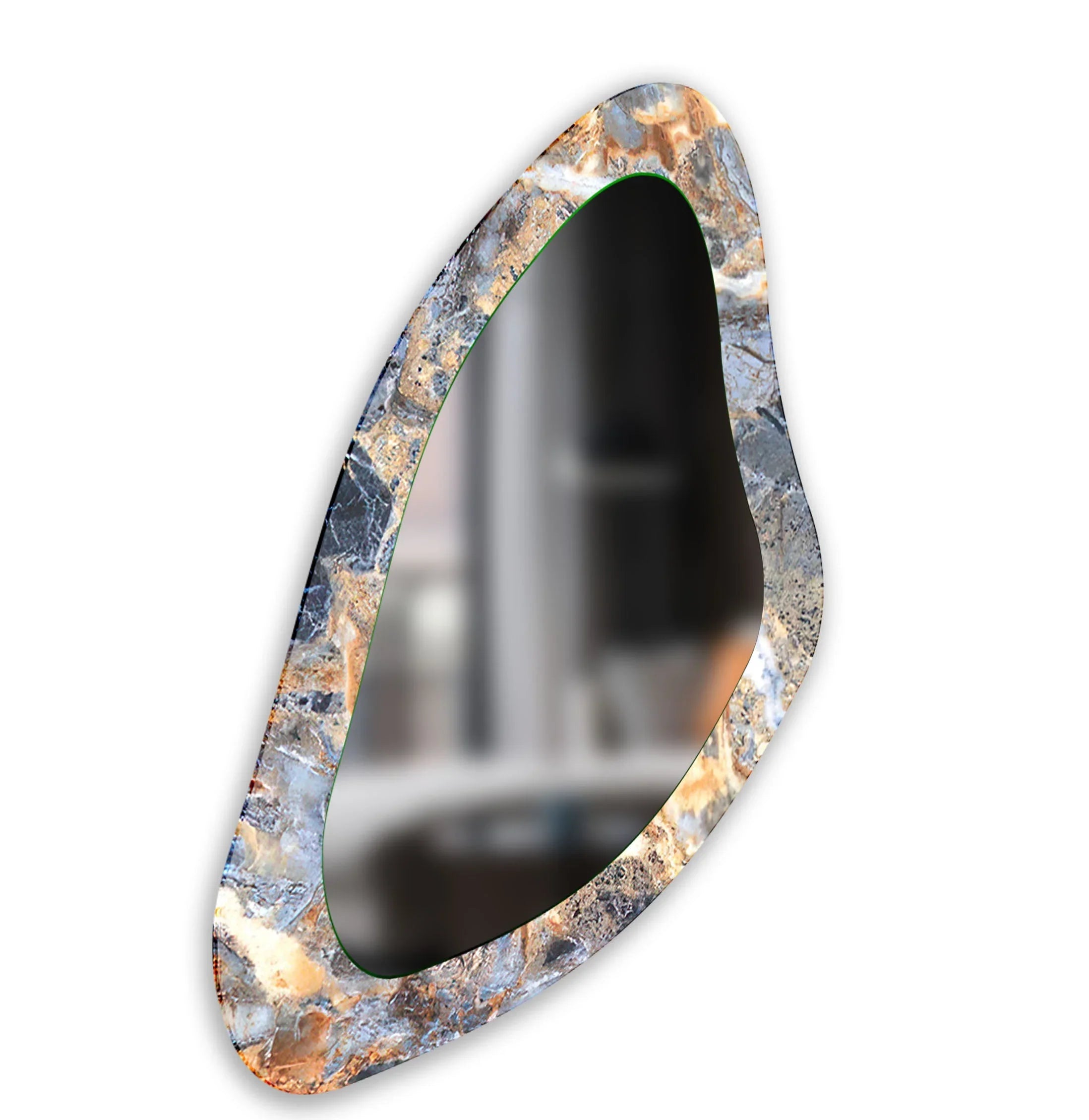 Modern Marble Large Glass Wall Mirror | Elegant Marble Wall Mirror ...