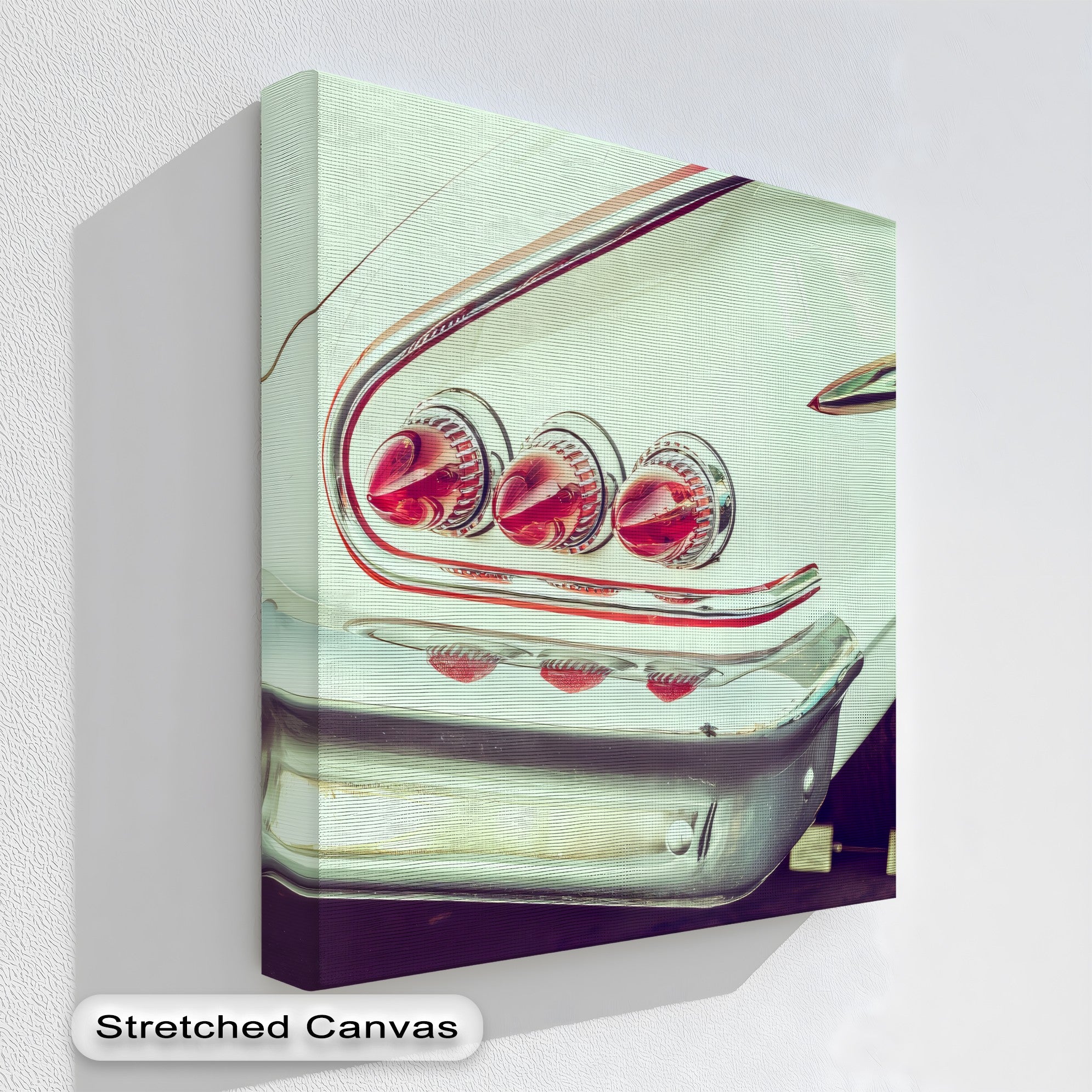 Tail Light Royalty – Classic Chrome Fins Canvas Print – MyPhotoStation