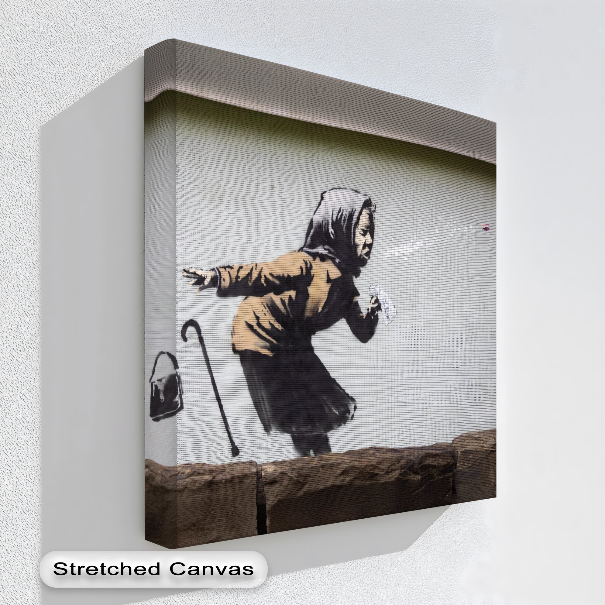 Banksy Achoo Canvas Print – Humorous Street Wall Art – MyPhotoStation