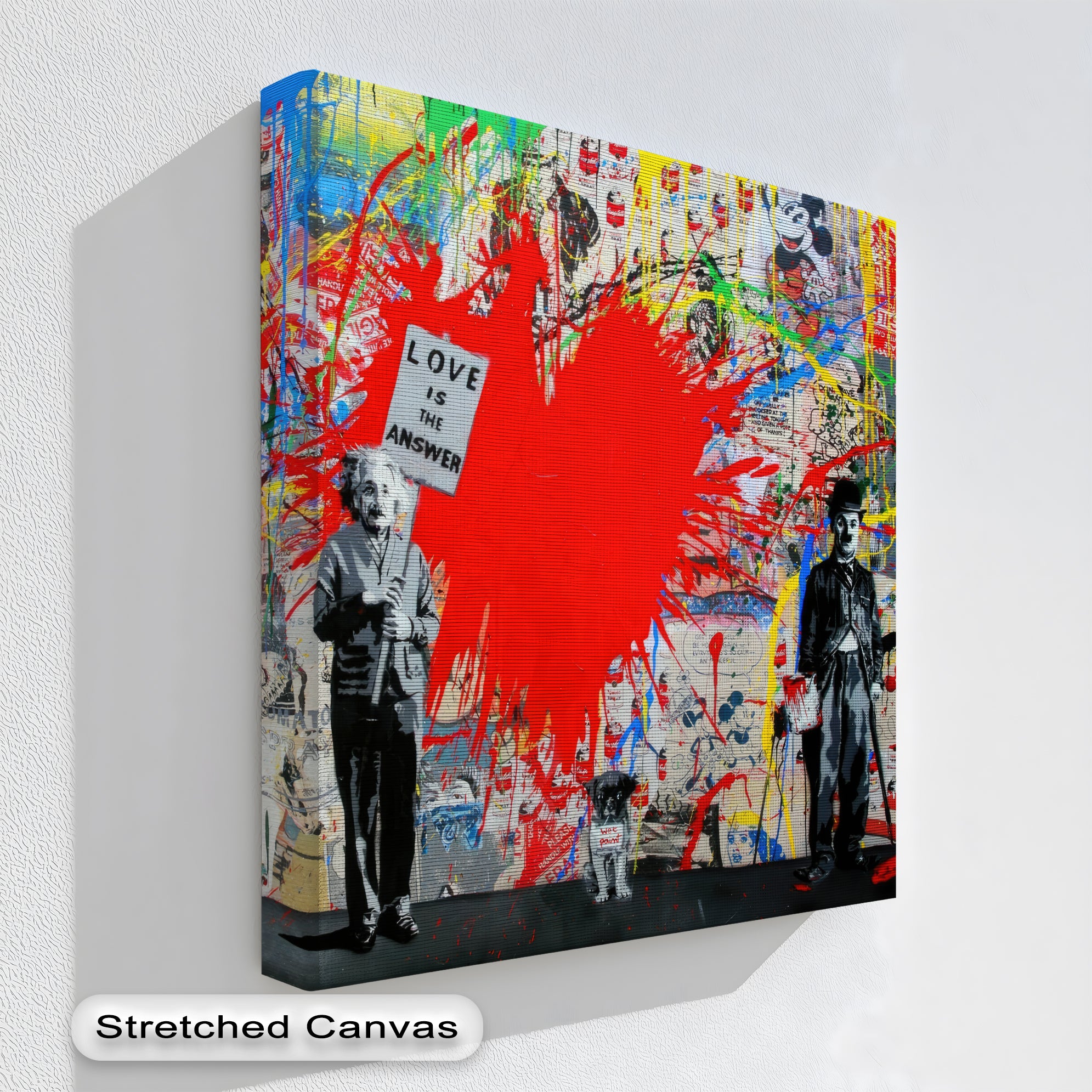 Banksy Love Revolution Canvas Print – Colorful Urban Street Art ...