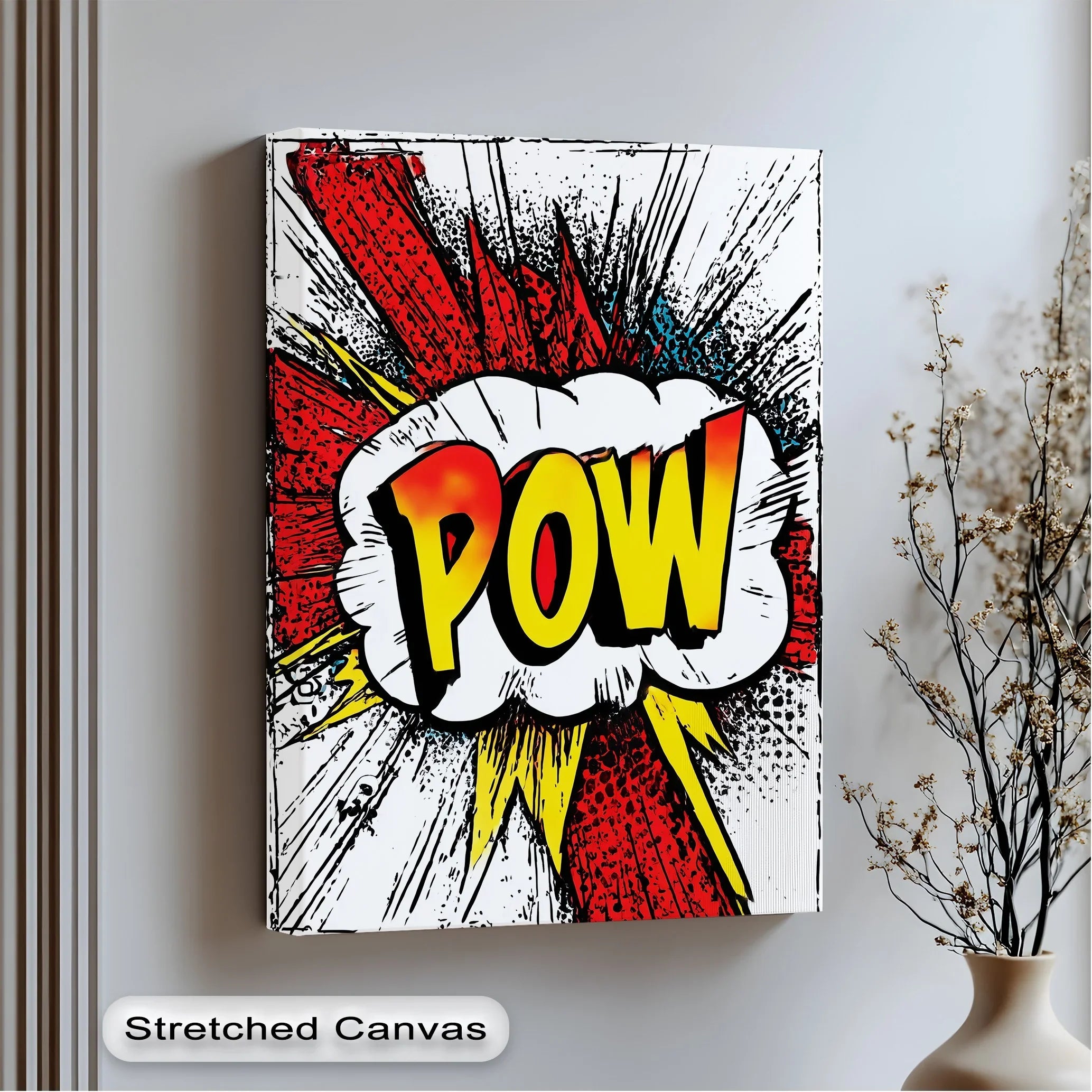 Comic Burst – POW! Retro Pop Art Inspirational Canvas Print ...