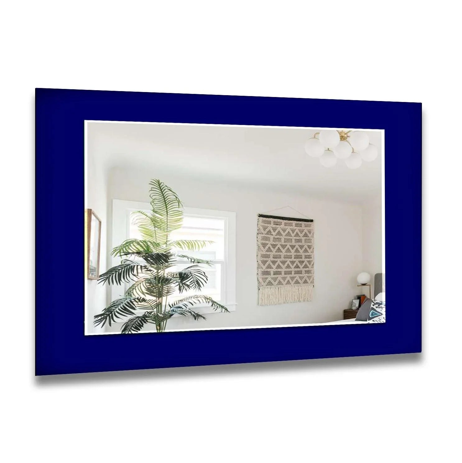 Abstract Dark Blue Wall Mirror – Modern Accent – MyPhotoStation