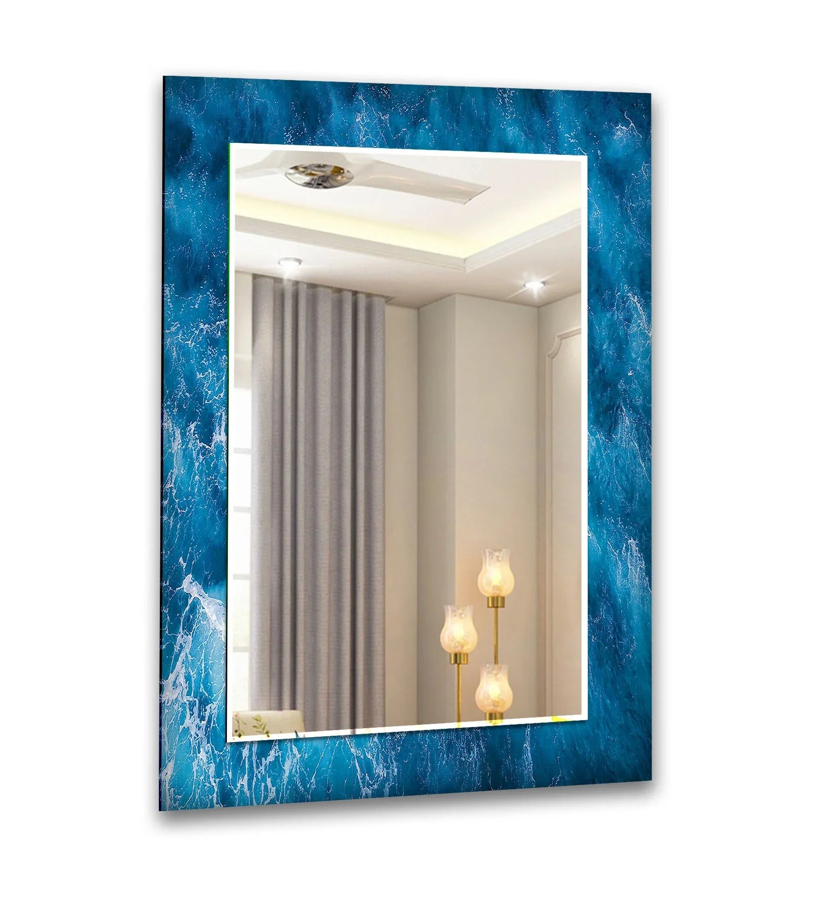 Blue Ocean Wave Mirror – Perfect Wall Mirror for Lounge – MyPhotoStation