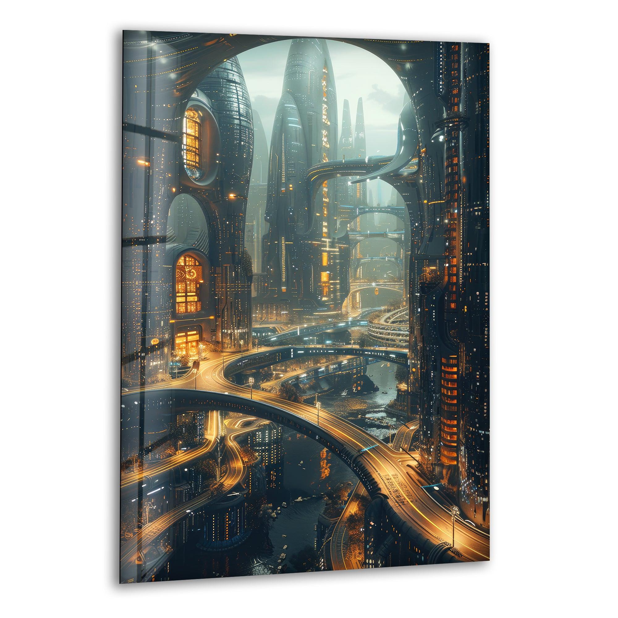 MyPhotoStation: Cityscape Glass Wall Art - Glass Wall Art Pictures
