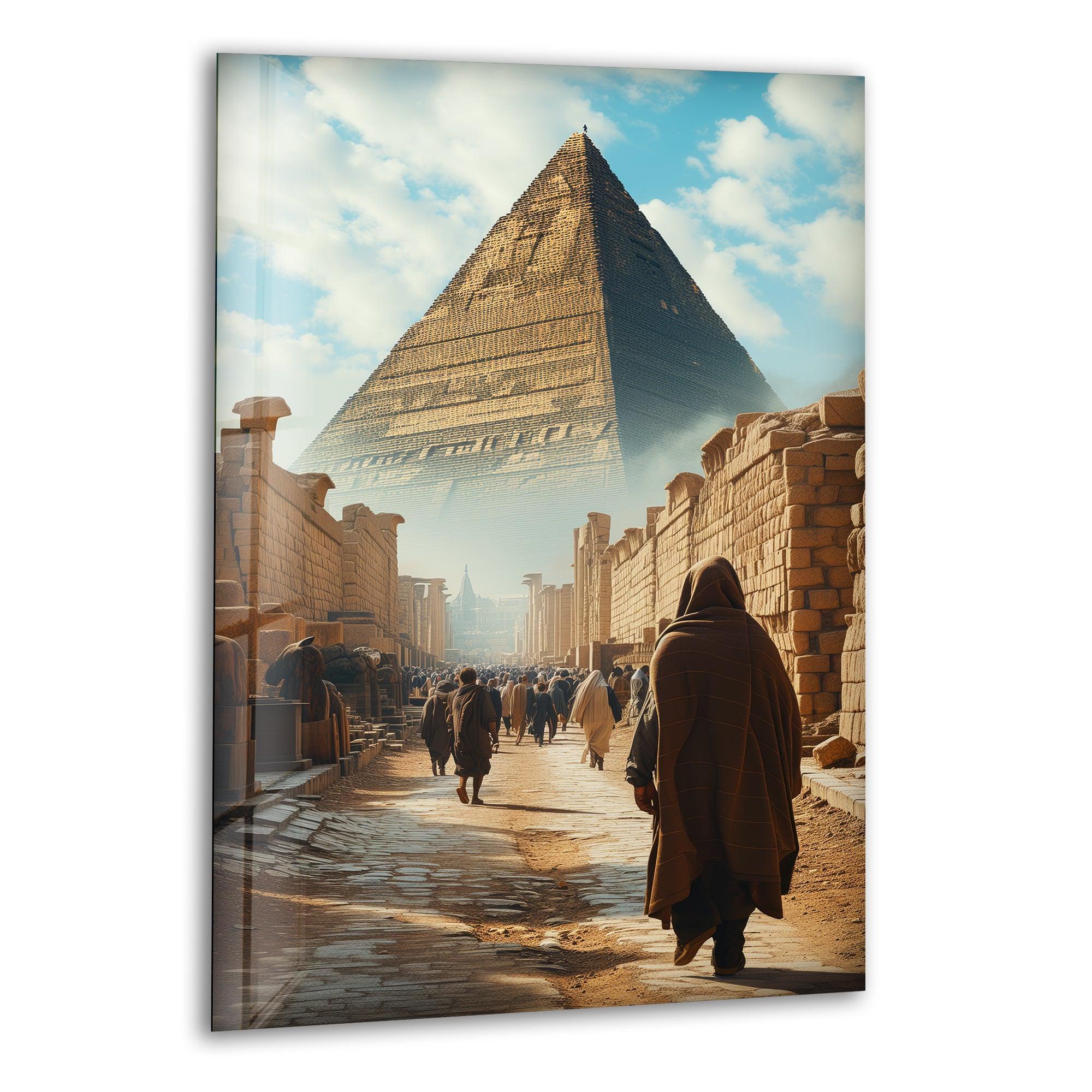 MyPhotoStation: Egypt's Pyramids of Giza Glass Wall Art