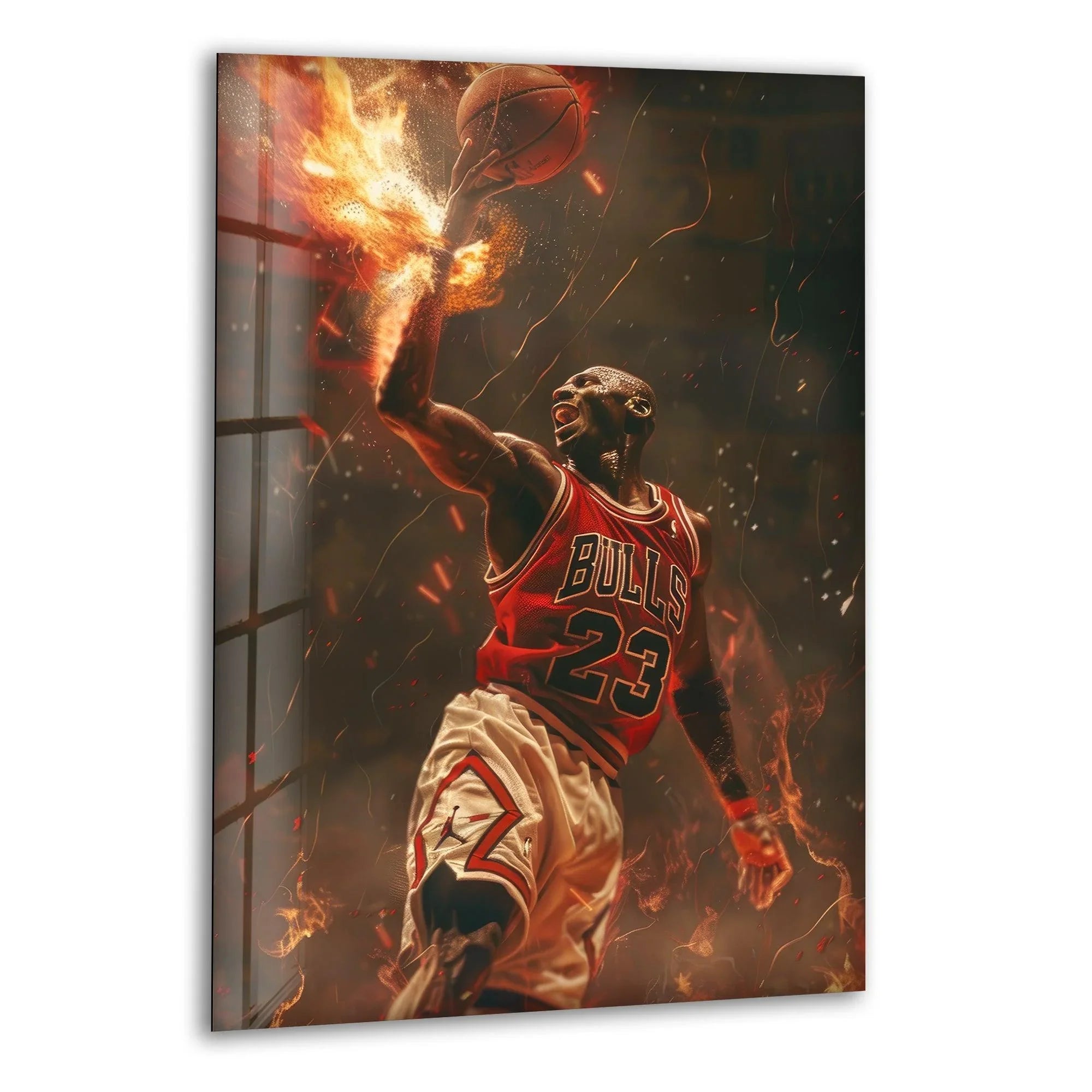 Michael Jordan Glass Wall Art – Legendary Basketball Decor – MyPhotoStation