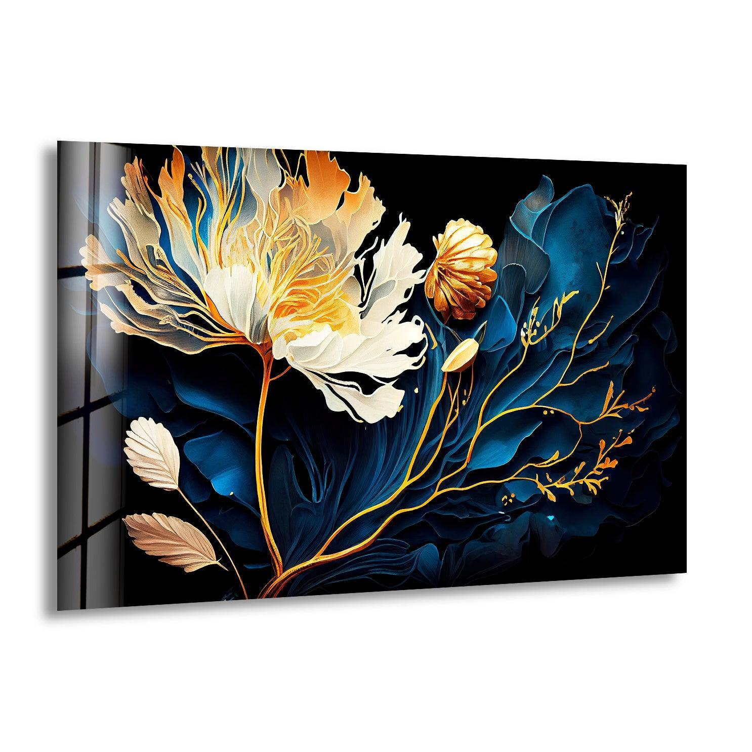 Botanical Flower Alcohol Ink Glass Wall Art – Elegant & Timeless ...