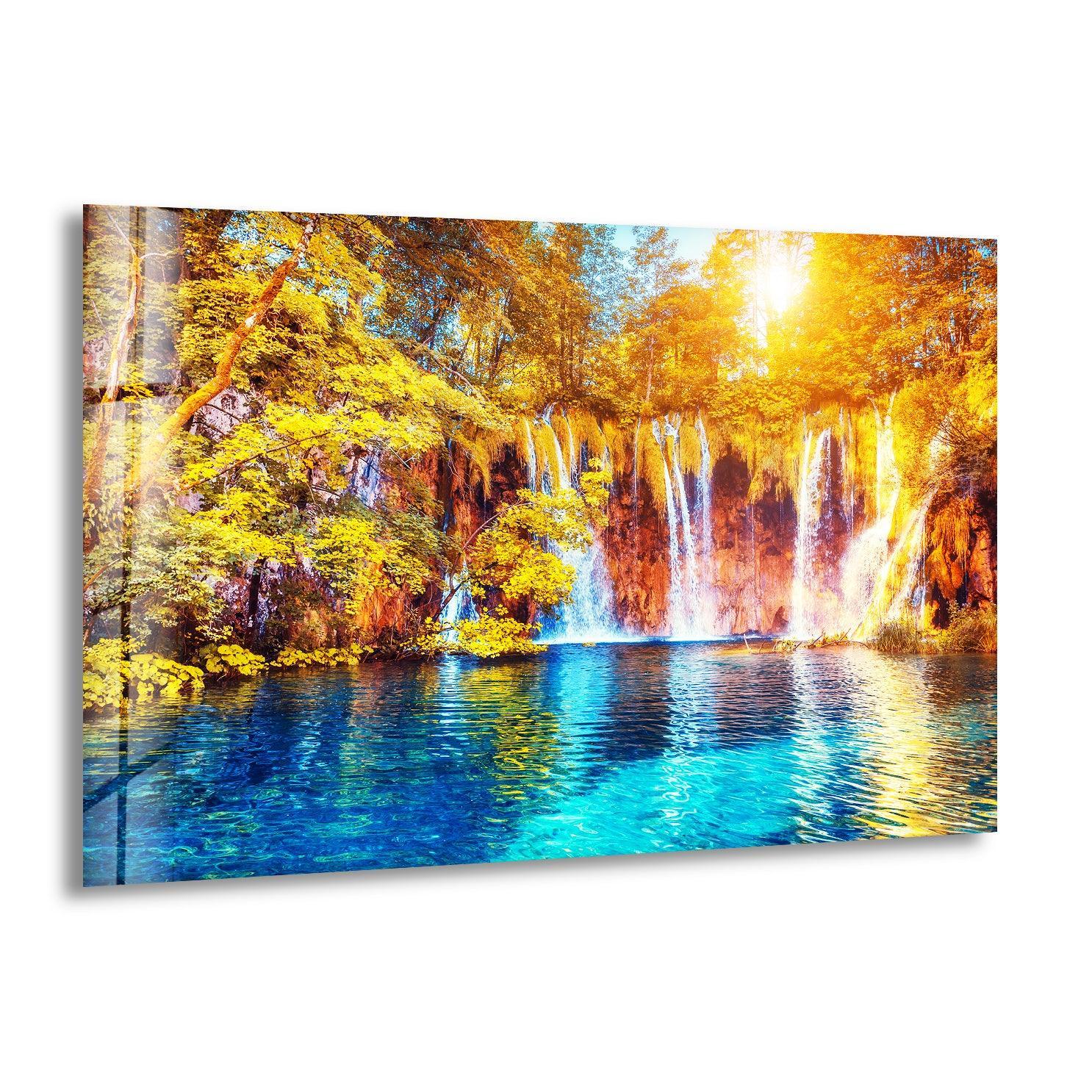MyPhotoStation: Plitvice Lakes Landscape Glass Wall Art-Glass Prints