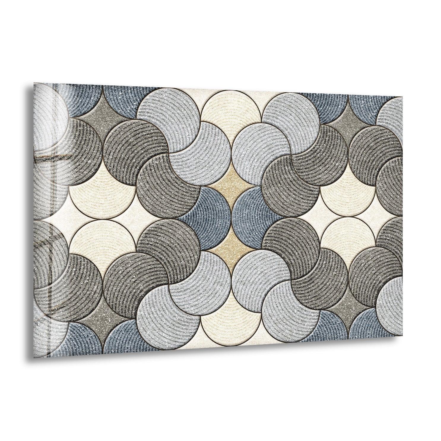 Mosaic Grey Stained Glass Wall Art – Elegant & Modern – MyPhotoStation