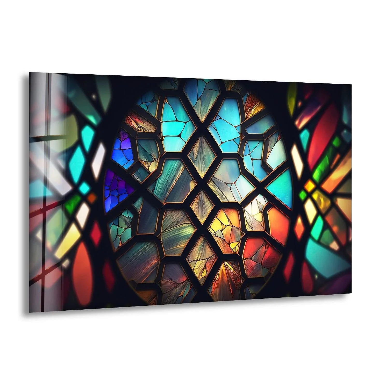 MyPhotoStation: Stained Brightly Colored Glass Wall Art-Glass Prints