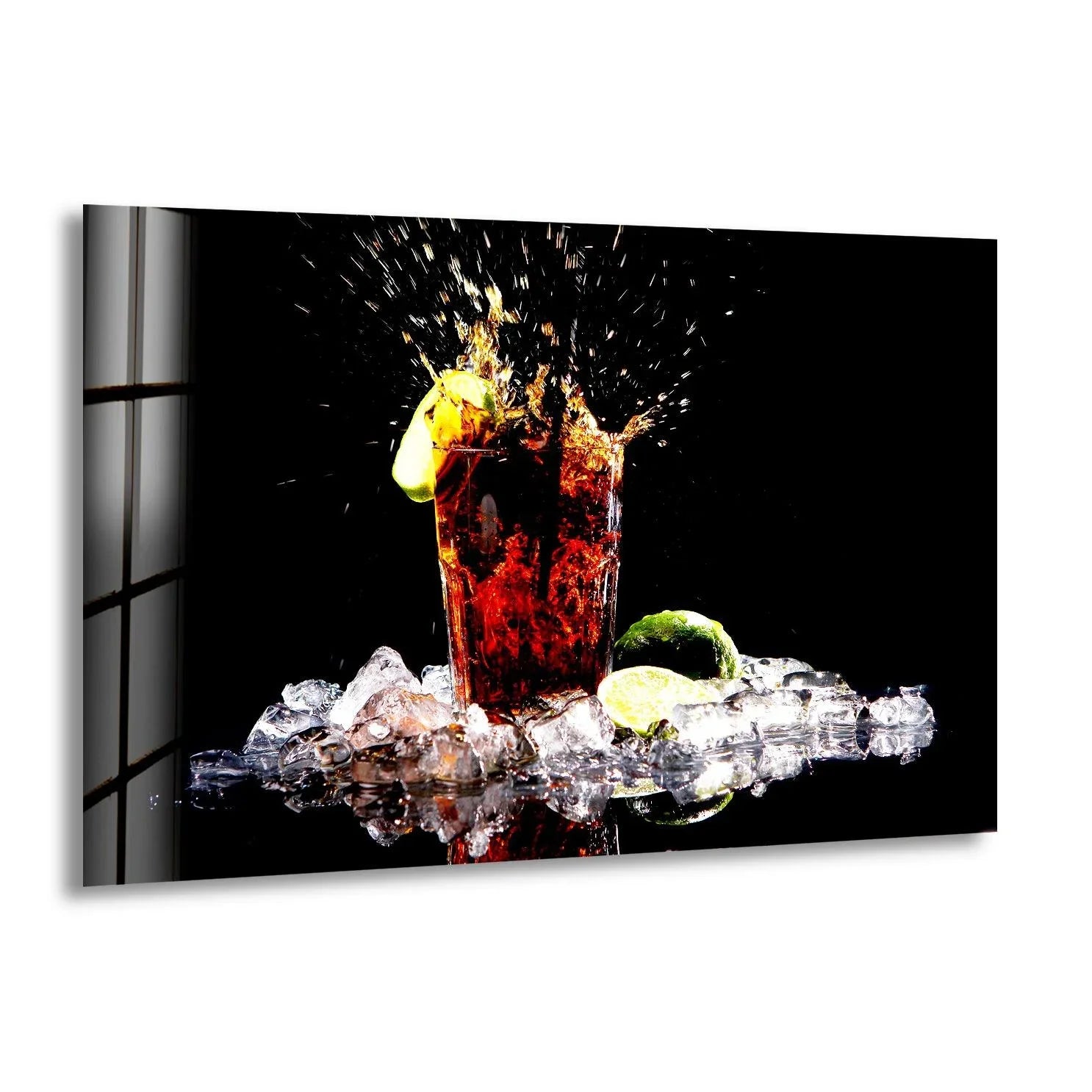 Drink Splash Kitchen Artwork – Dynamic Glass Wall Art – MyPhotoStation