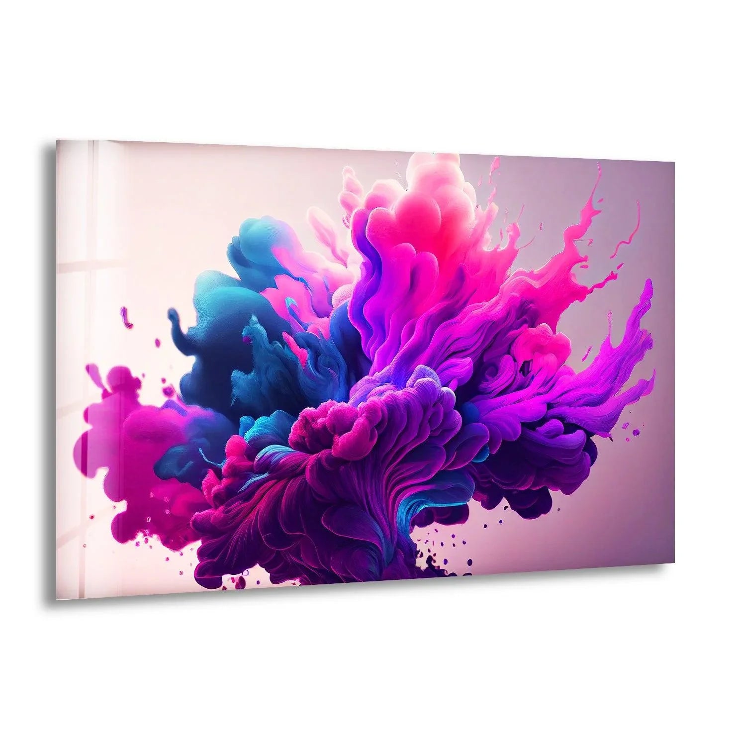 Smoke Purple Color Splash Wall Art - Large Abstract Art – MyPhotoStation