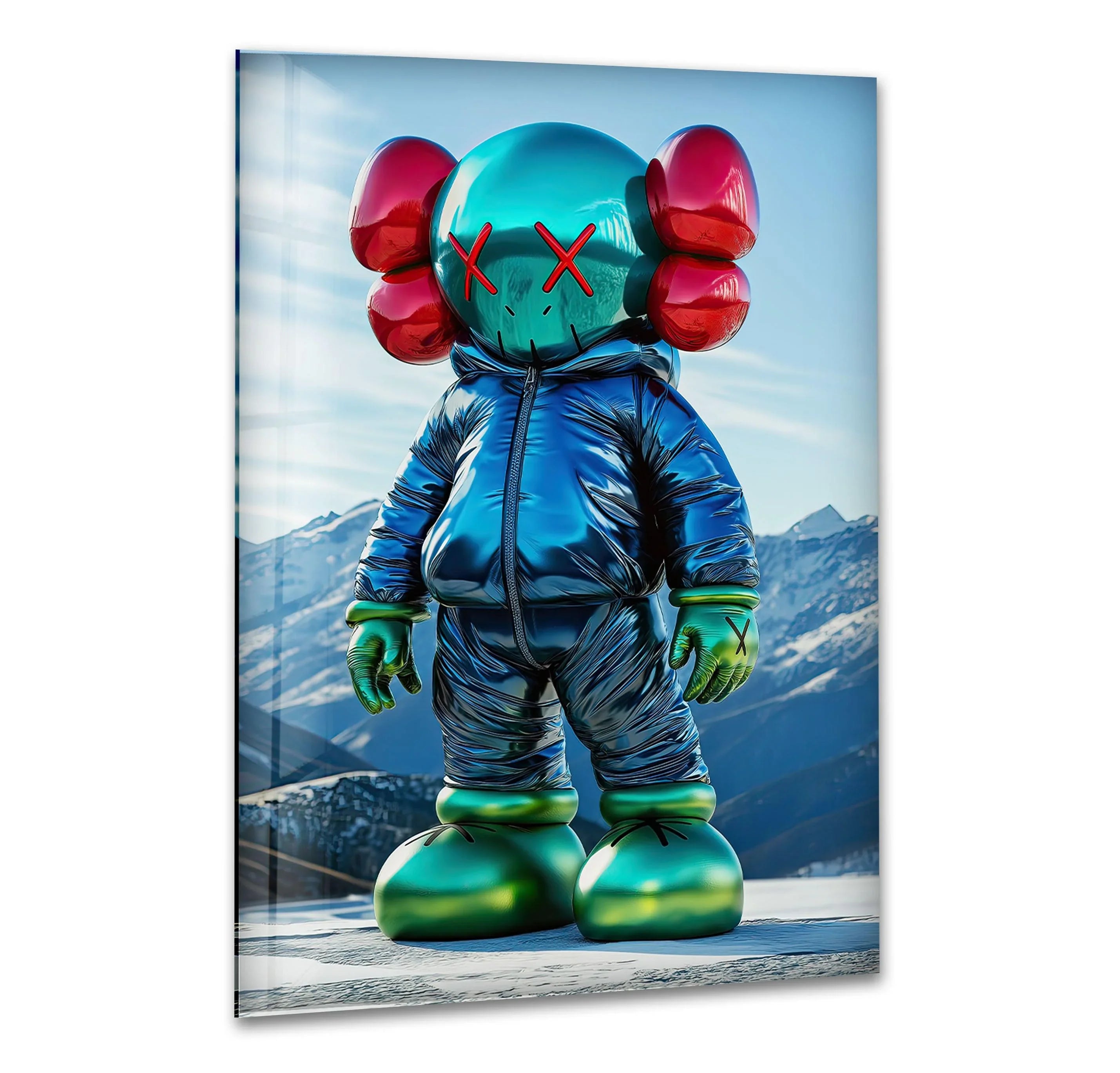 Kaws with Jacket Glass Wall Art-Custom Glass Photo Prints – MyPhotoStation