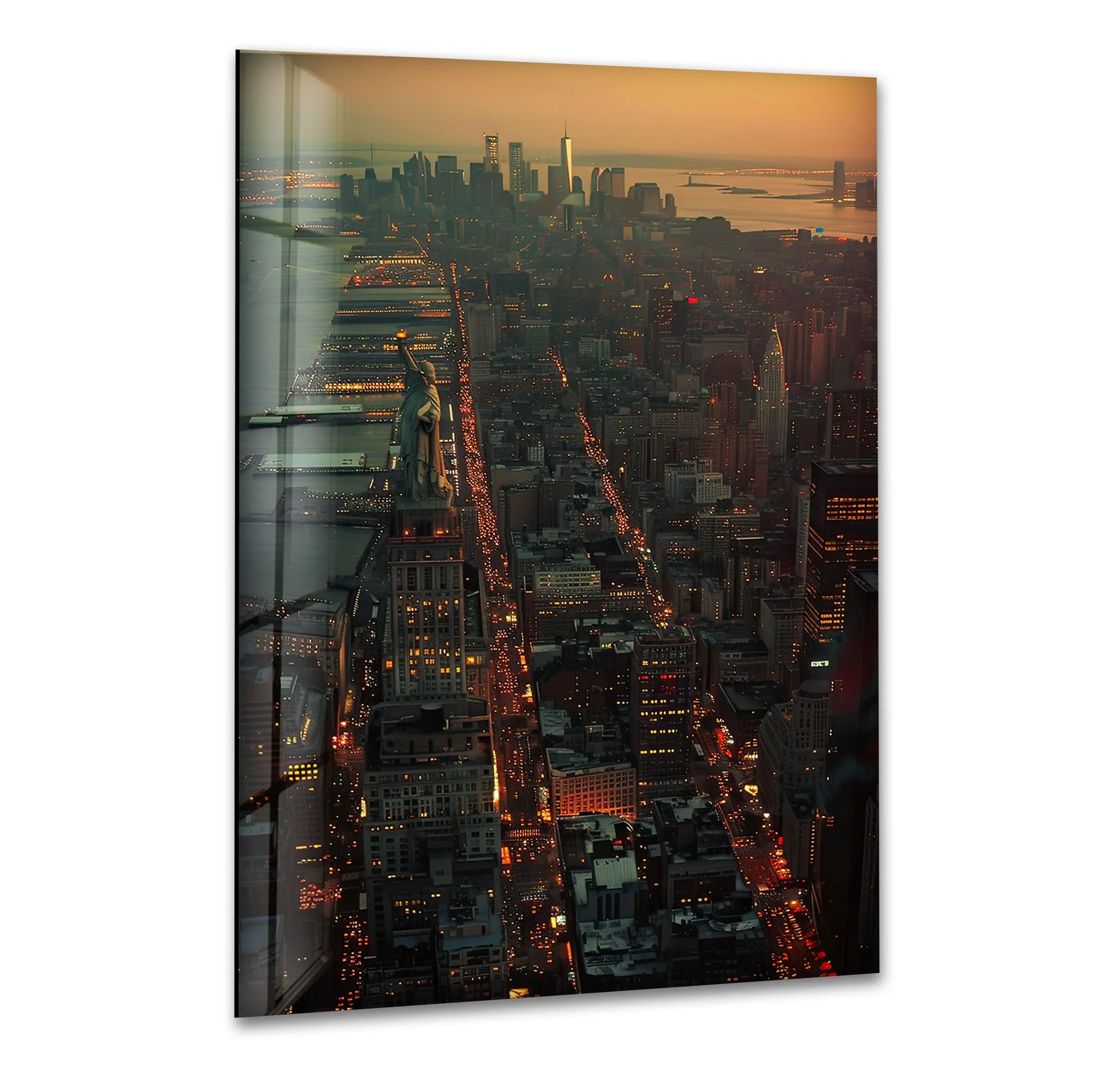 Manhattan City Landscape Glass Wall Art-Large Glass Prints – MyPhotoStation
