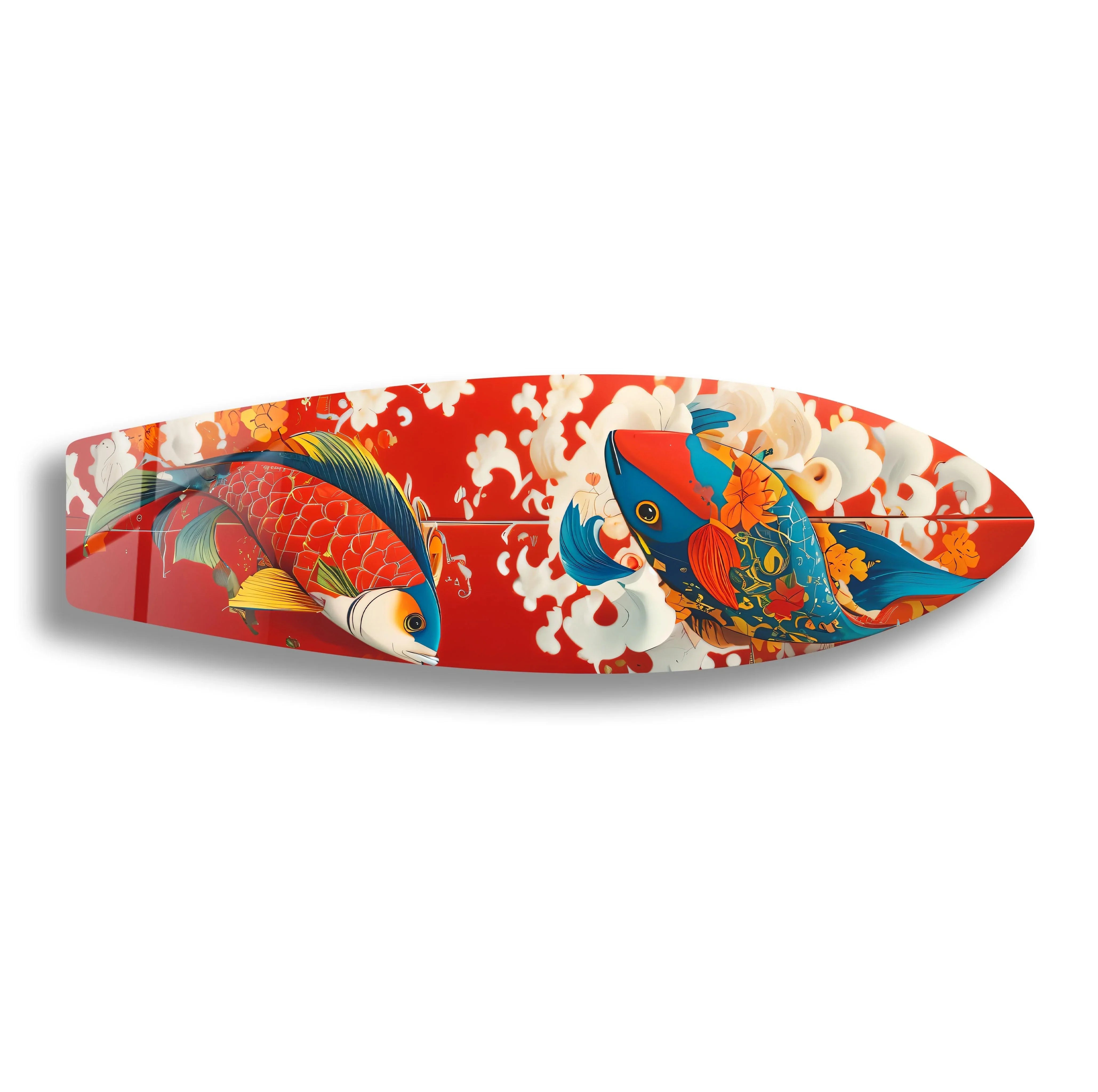 Koi Fish Surfboard Wall Art-Beach Wall Art – MyPhotoStation