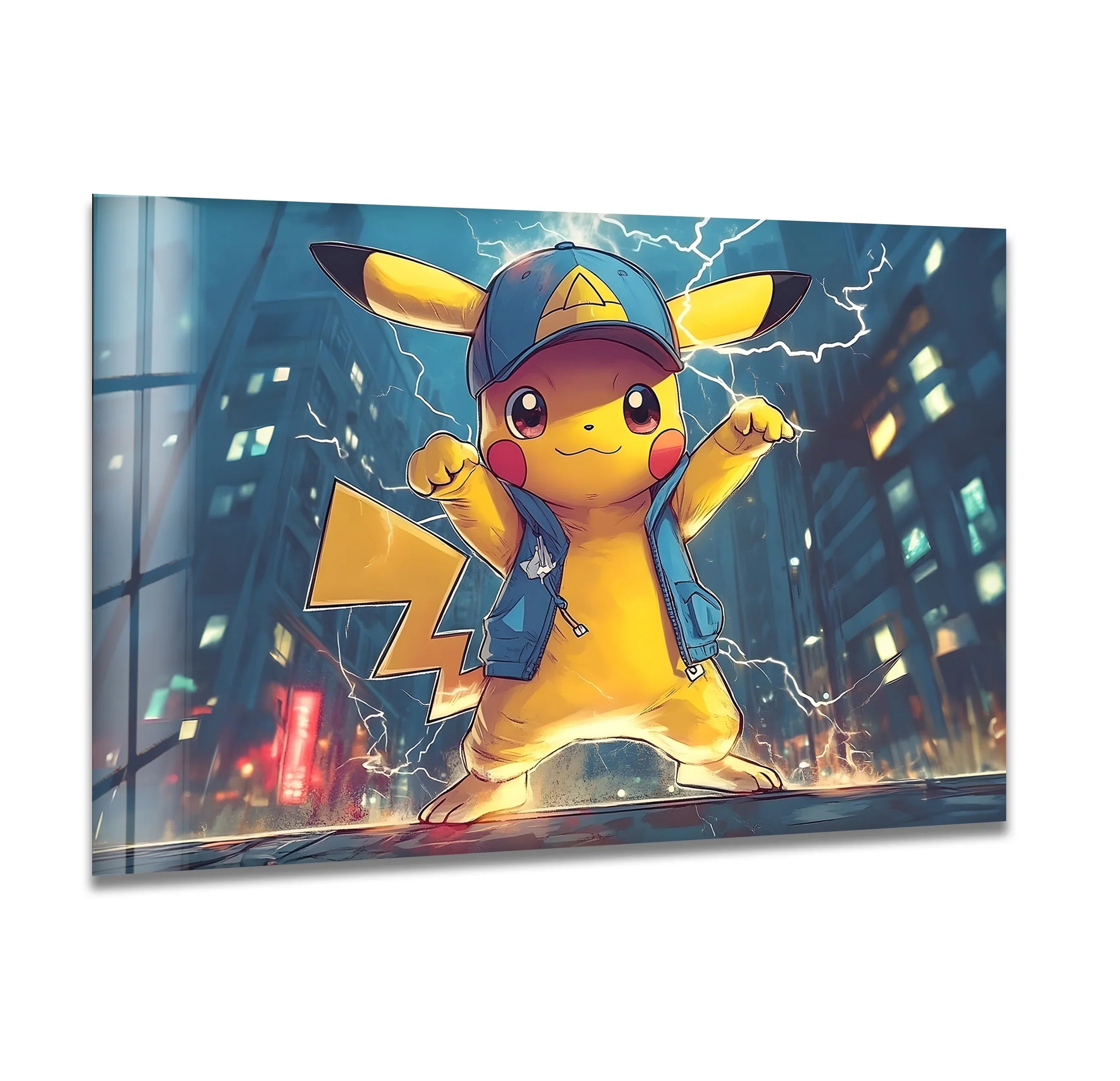 Pikachu Lightning Wall Art – Electrifying Pokémon Decor – MyPhotoStation