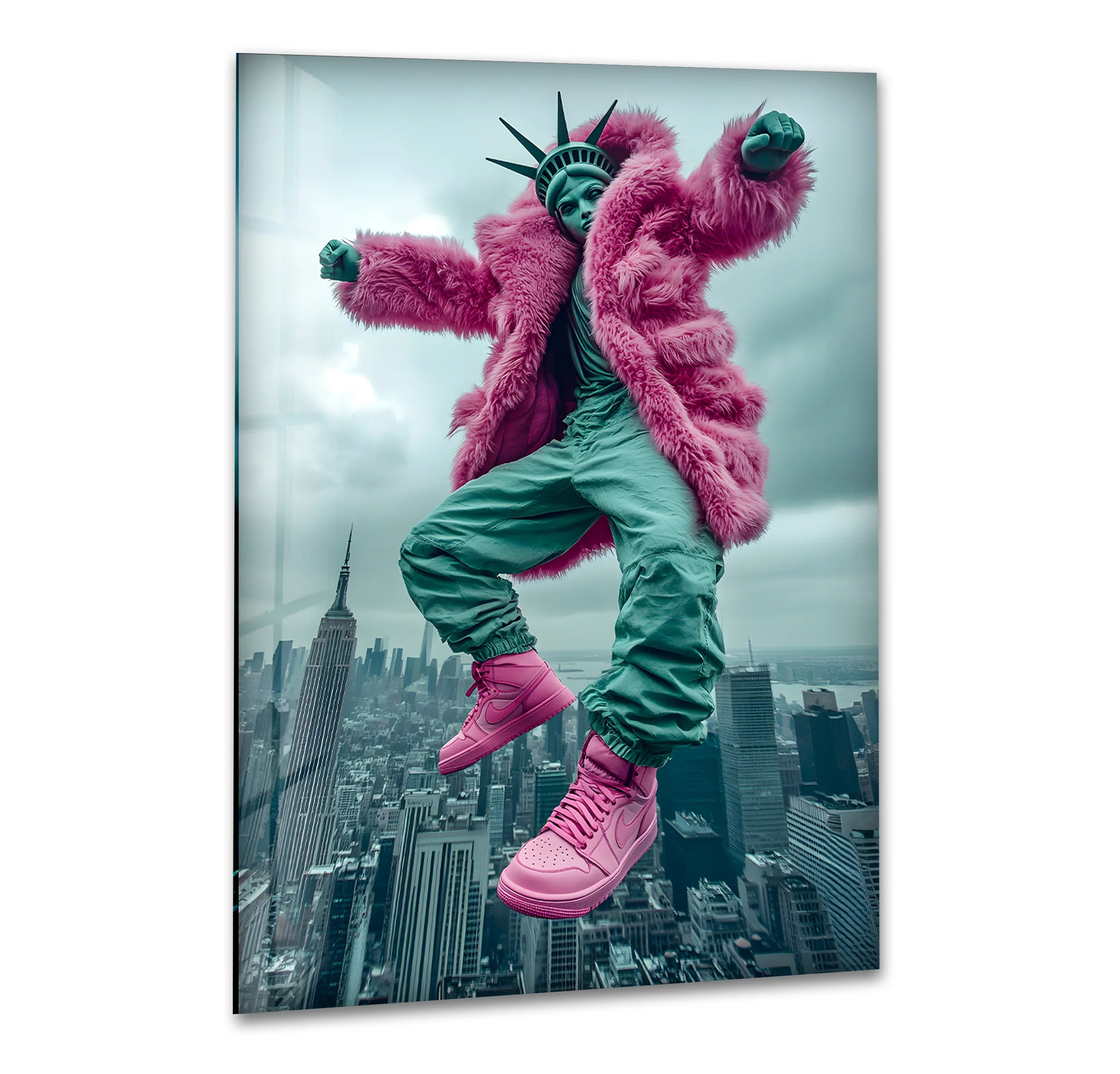 Statue of Liberty with Pink Fur – Cool Wall Art – MyPhotoStation