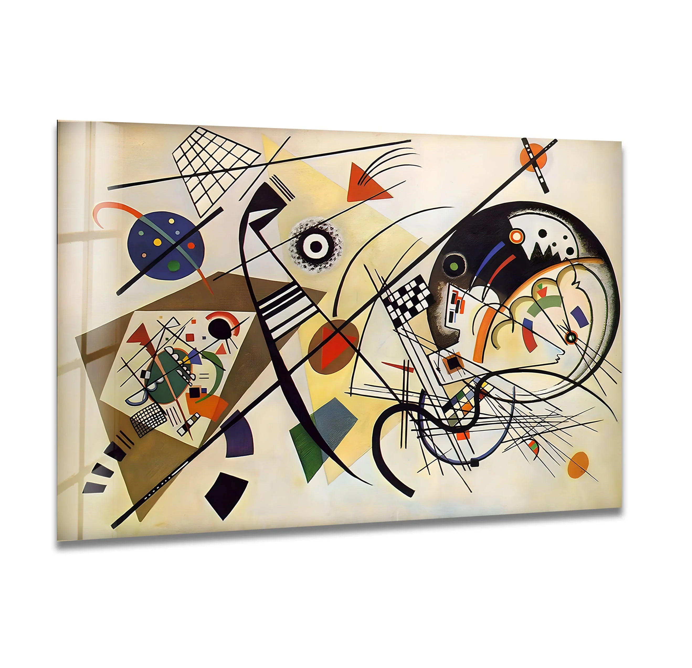 Transverse Line 1923 Kandinsky – Abstract Glass Wall Art – MyPhotoStation