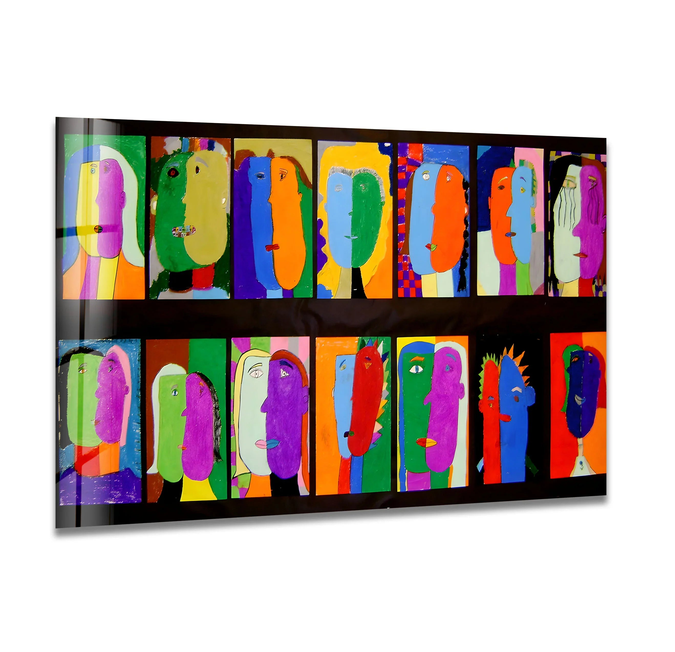 Colorful Picasso Glass Wall Art – Famous Artwork Decor – MyPhotoStation