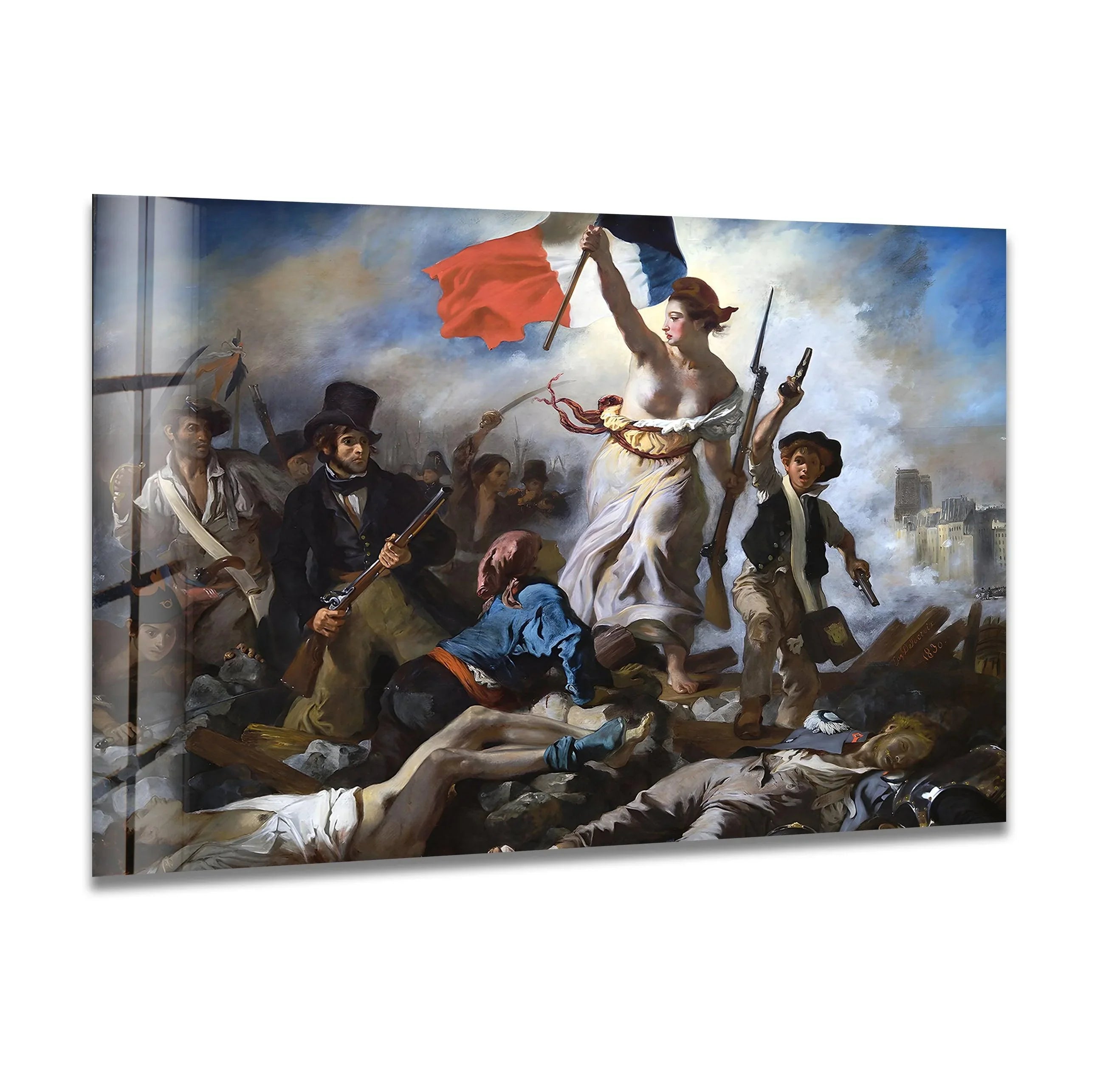 Liberty Leading the People Eugène Delacroix-Large Glass Prints ...