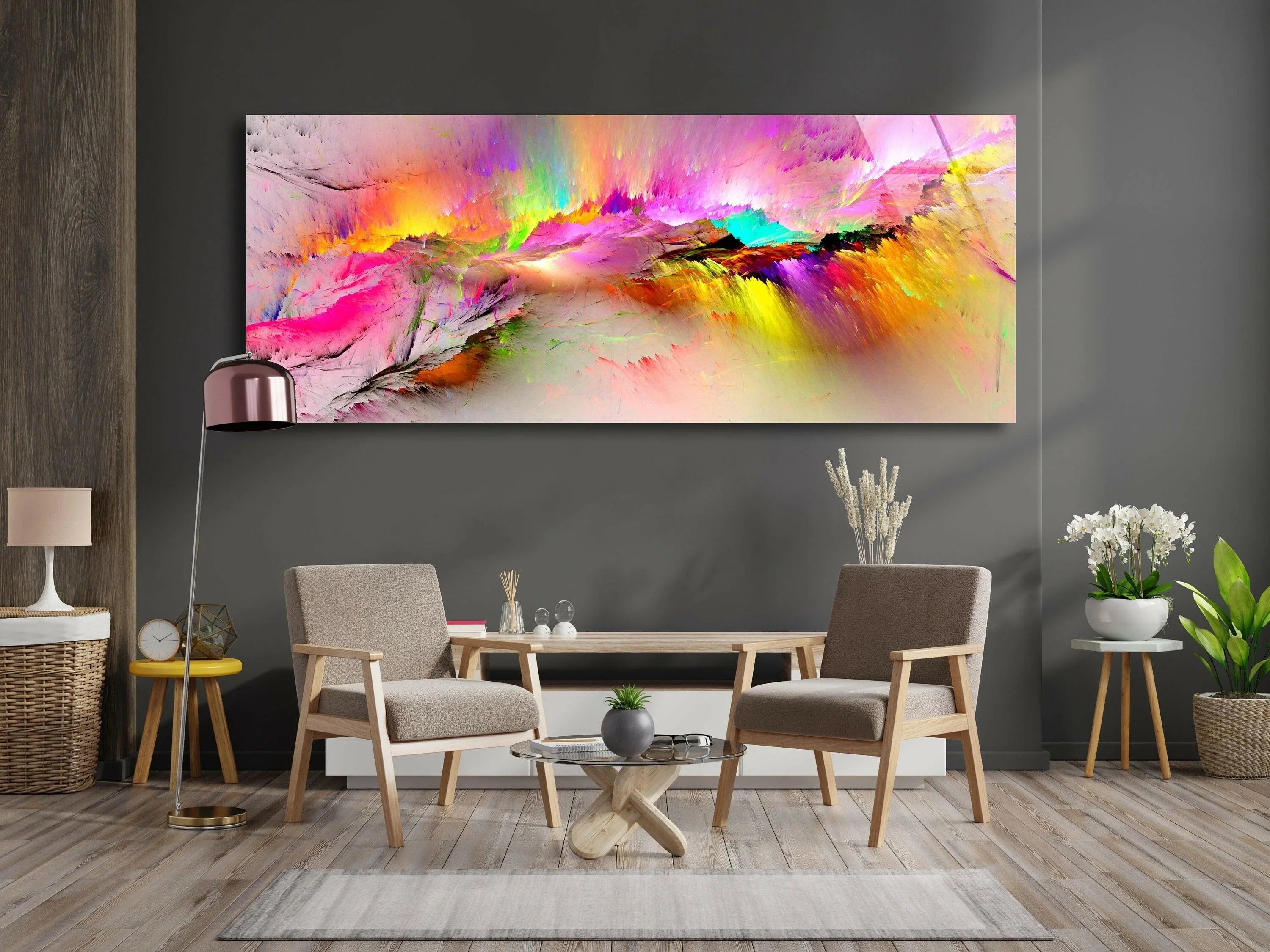 Pink Color Splash Wall Art – Vibrant Abstract Decor – MyPhotoStation