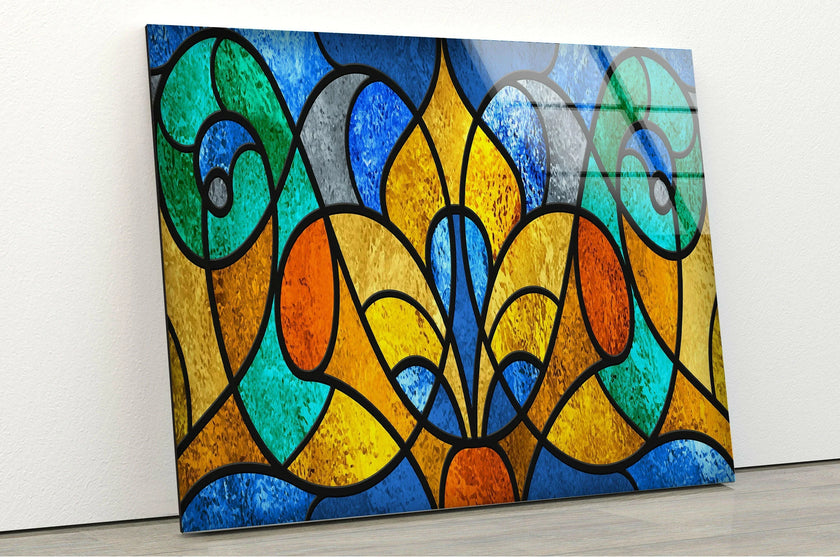 Stained Abstract Glass Wall Art-Large Glass Prints – MyPhotoStation