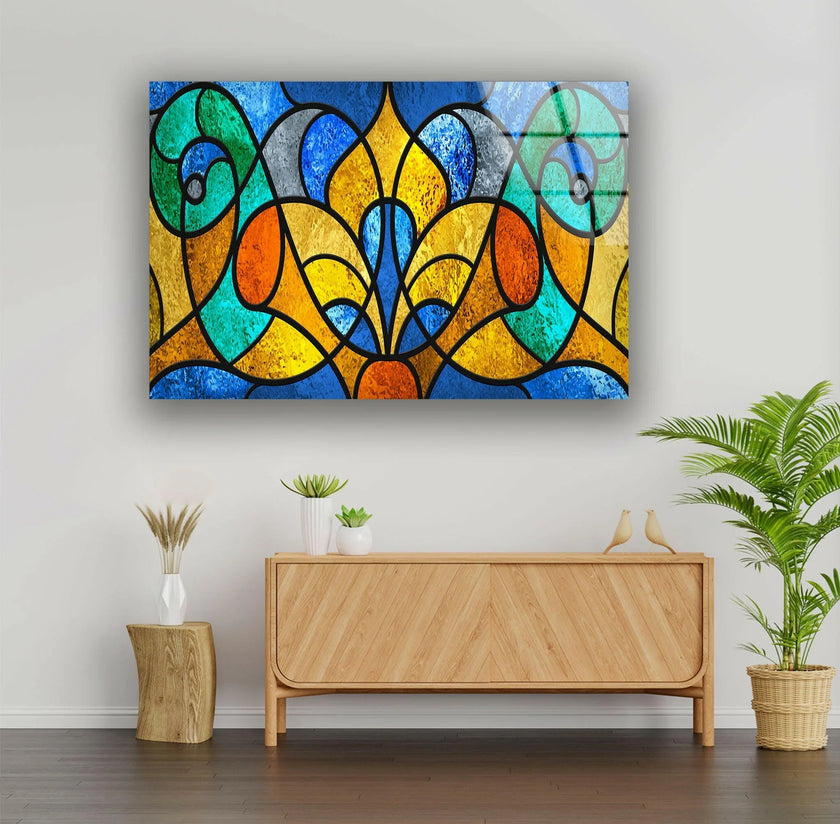 Stained Abstract Glass Wall Art-Large Glass Prints – MyPhotoStation