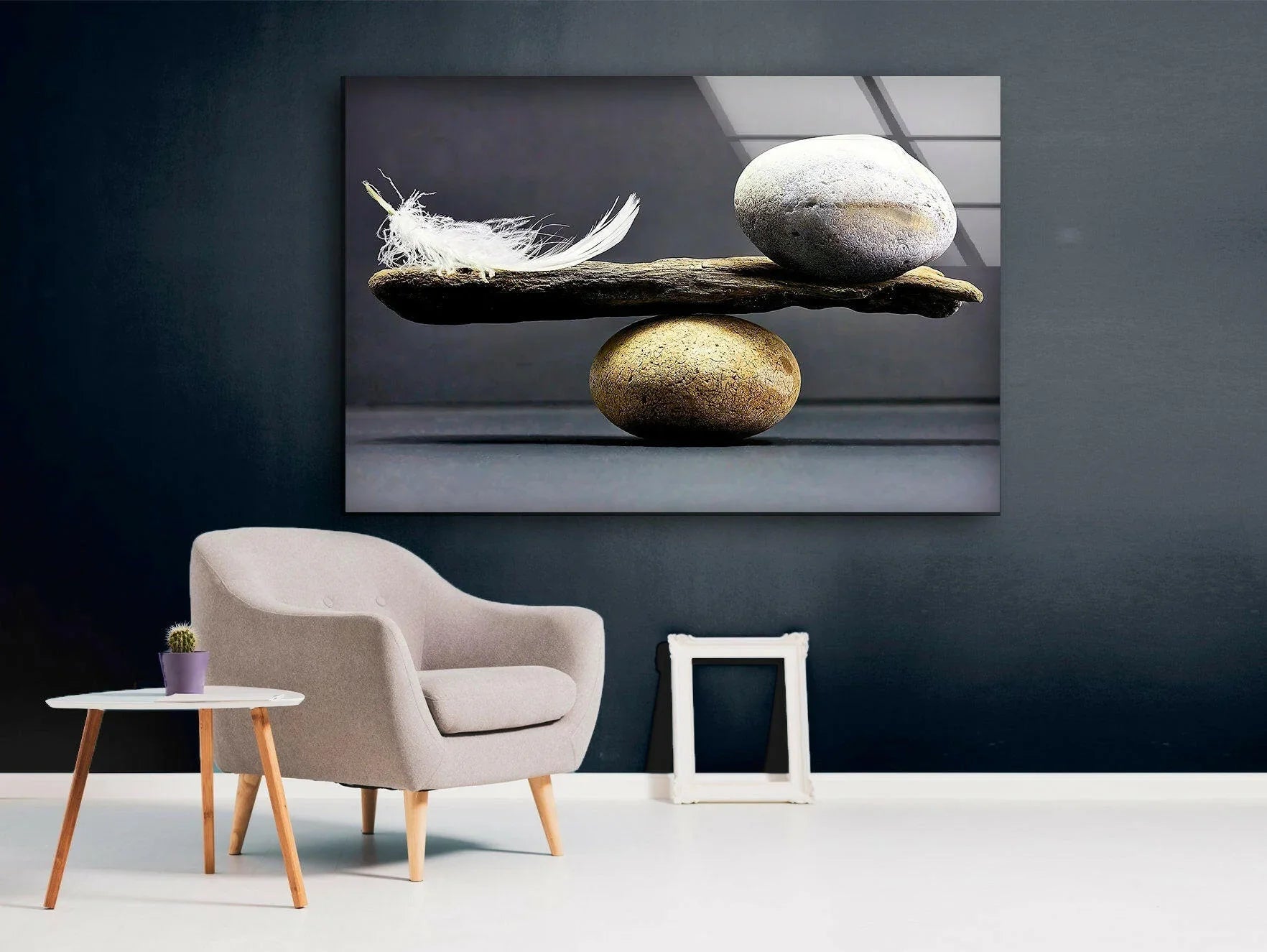 Zen Spa Stones Decor Wall Art – Minimalist Harmony – MyPhotoStation