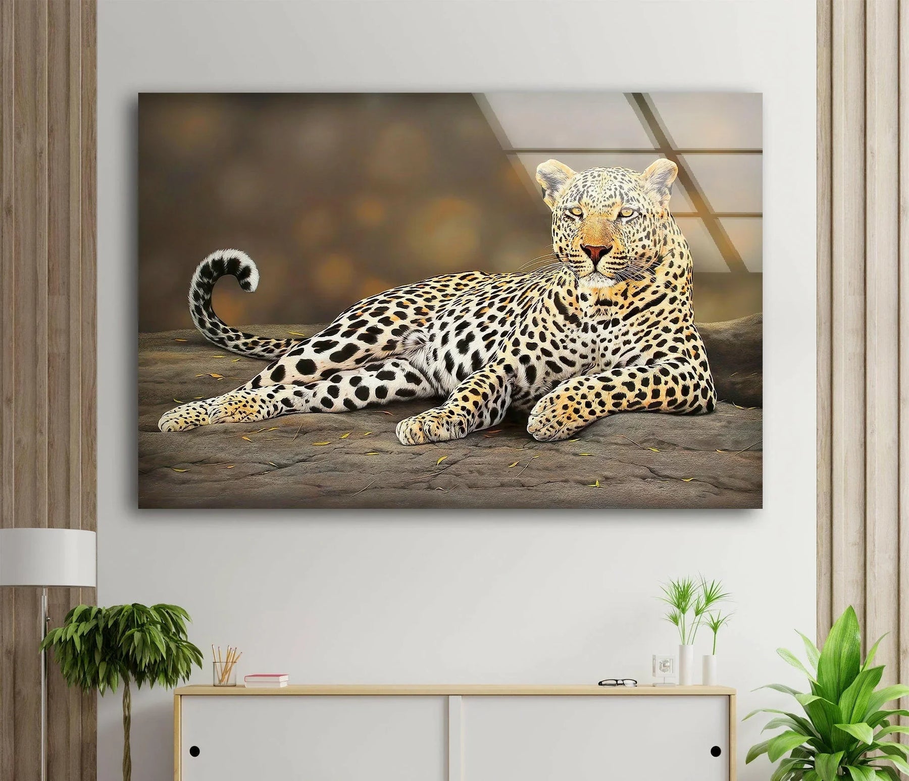 Laying Cheetah Wall Art – Wildlife Glass Decor – MyPhotoStation